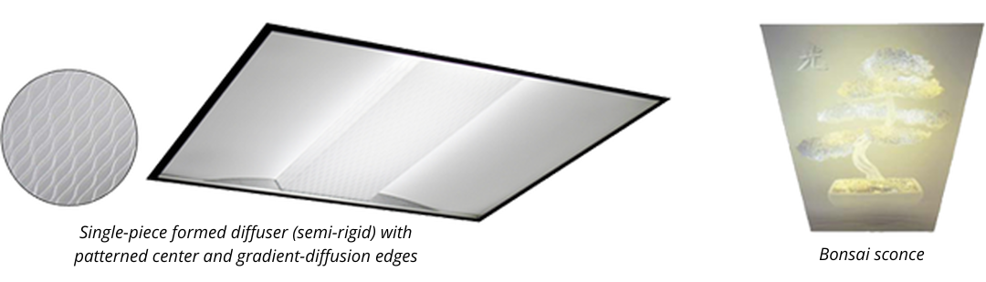 Patterned LED Diffusers | BrightView Technologies, Inc. Patterned LED Diffusers | BrightView Technologies, Inc.